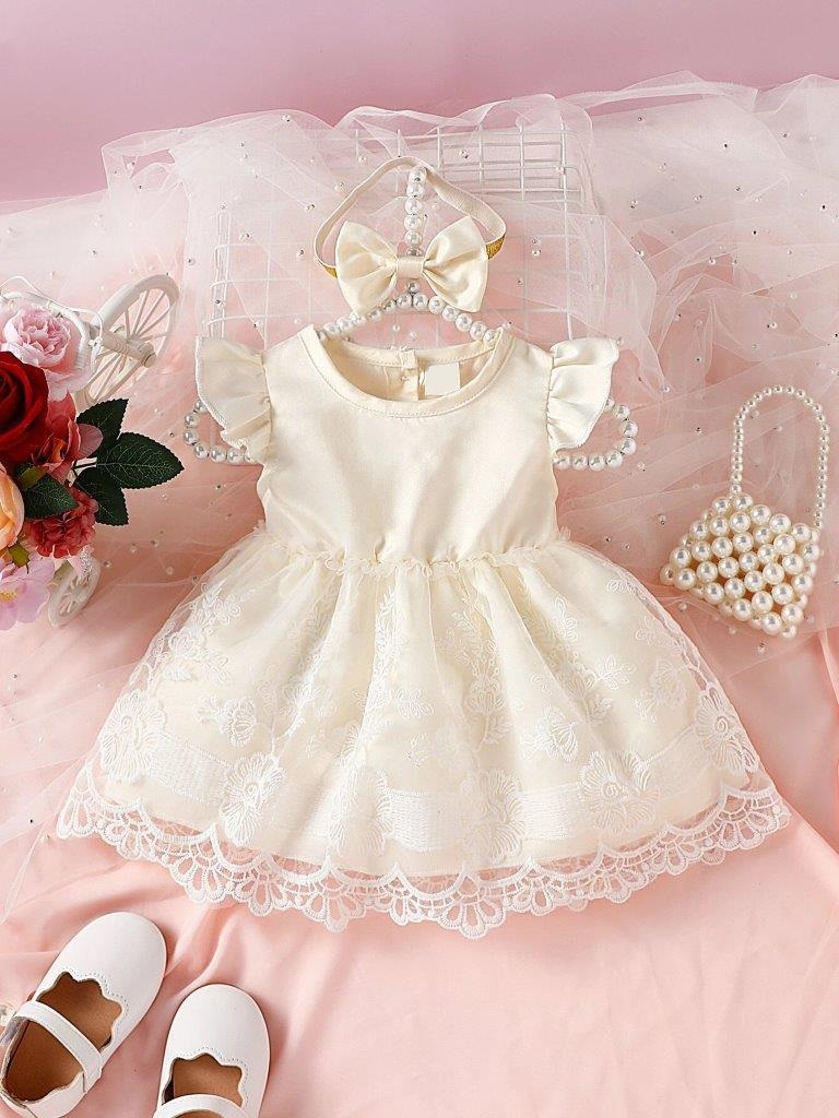 Poppi - Baby Lace Ruffle Dress