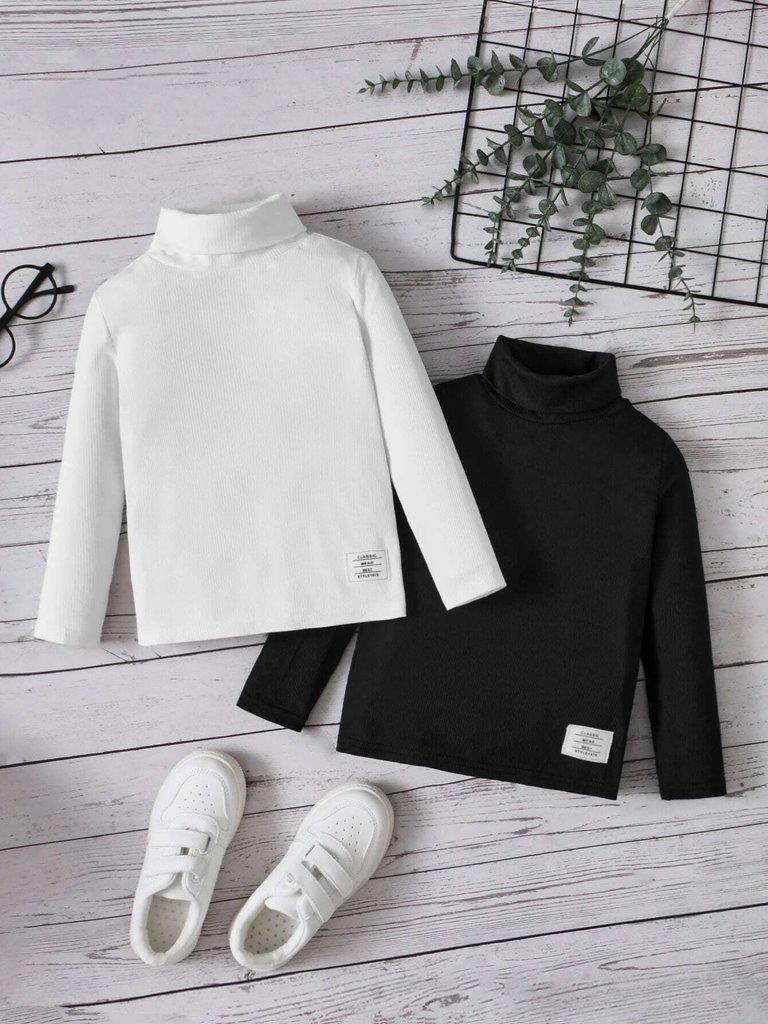 Poppi - Toddler Boys 2 Pack Turtle Neck Set