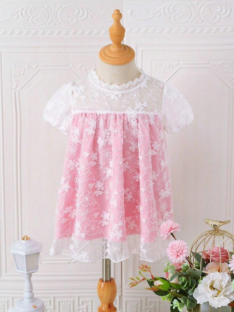 Poppi - Baby Floral Mesh Dress