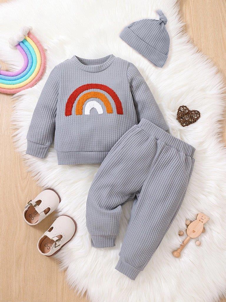 Poppi - Baby Rainbow 2 Piece Set Grey