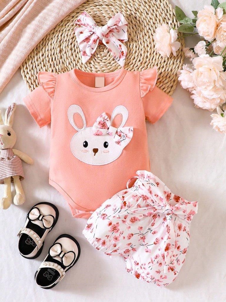 Poppi - Baby Cartoon Print 3 Piece Set