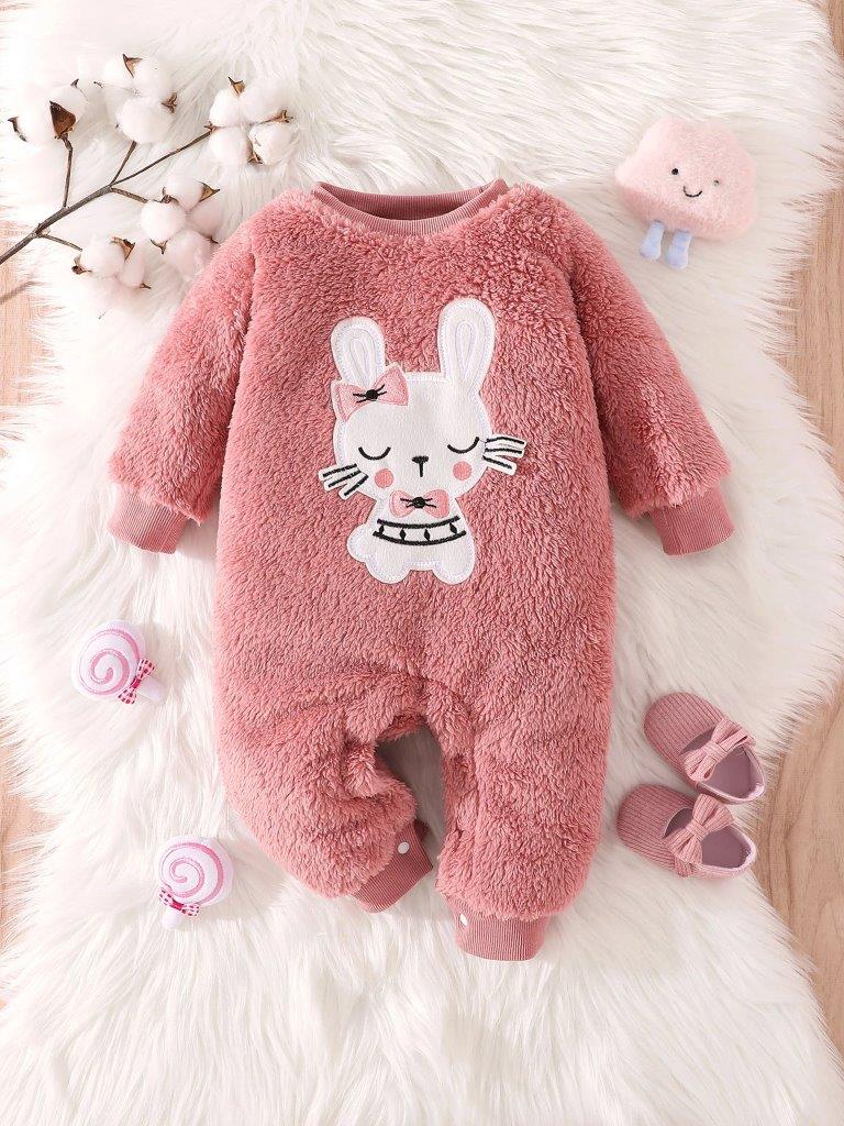 Poppi - Baby Cartoon Fuzzy Jumpsuit
