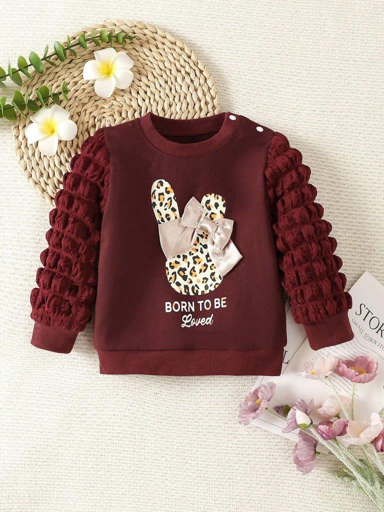 Poppi - Baby Graphic Leopard Print Sweatshirt