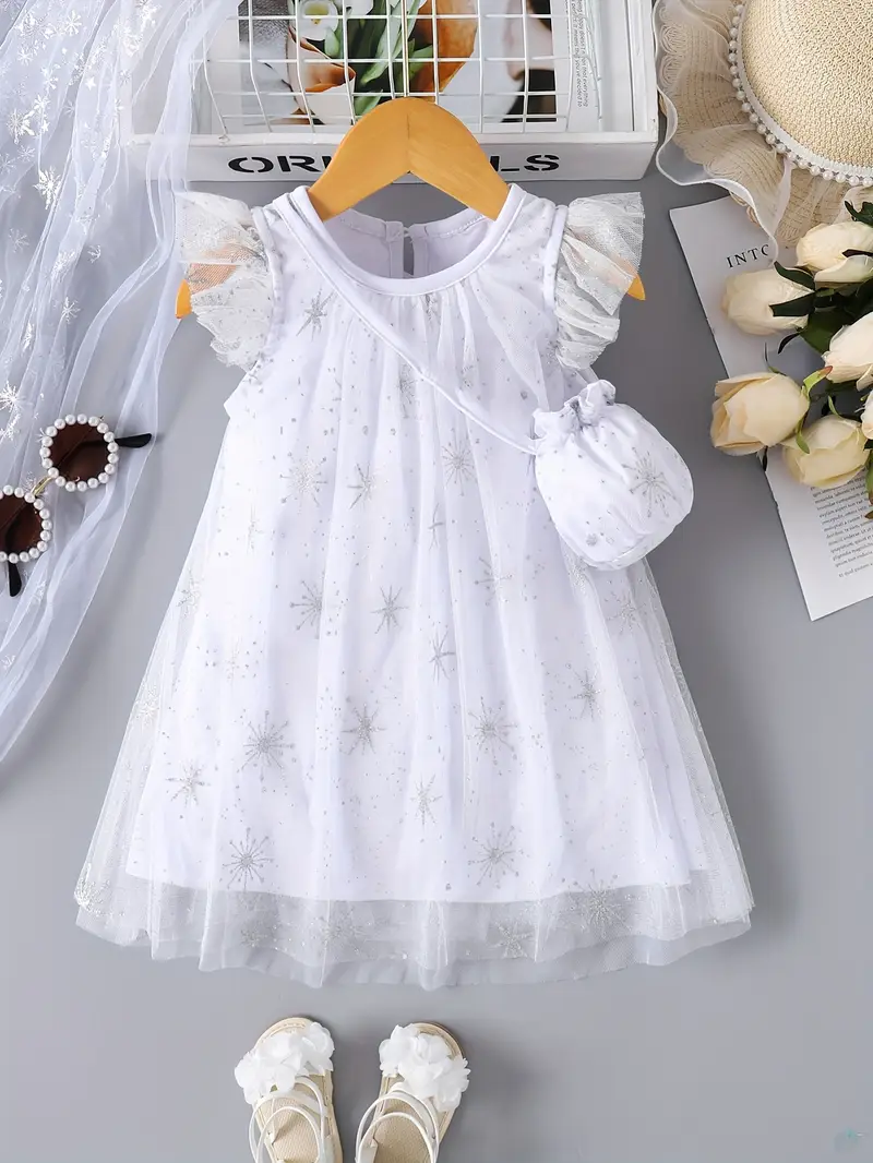 Poppi - Baby Sparkling Mesh Dress With Bag