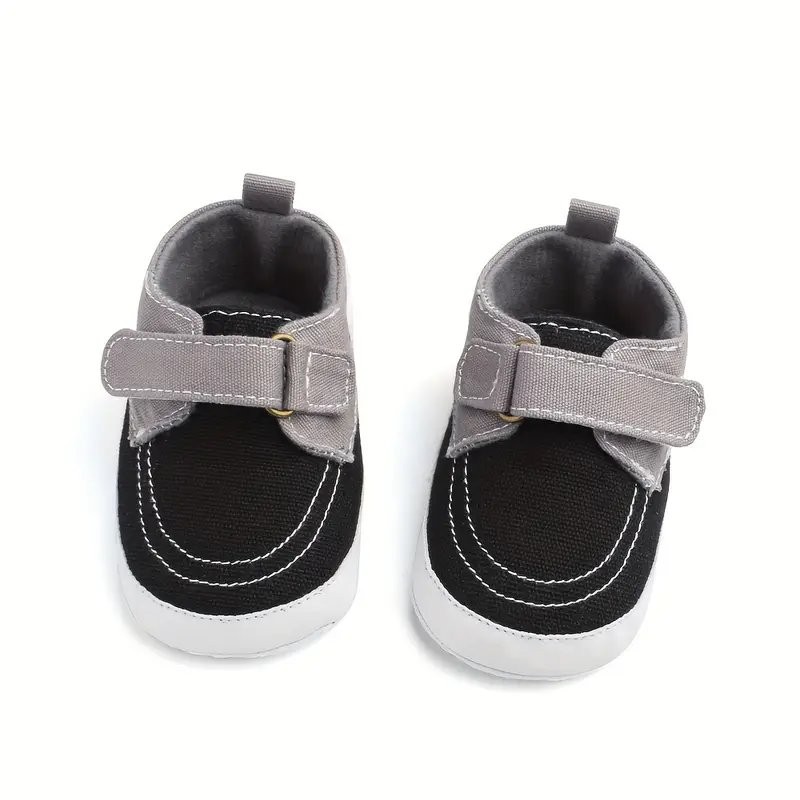Poppi - Baby Black Strap Slip On Shoes